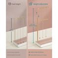 ANHXN Jewelry Holder, Jewelry Storage Organizer Stand with Metal Frame ...