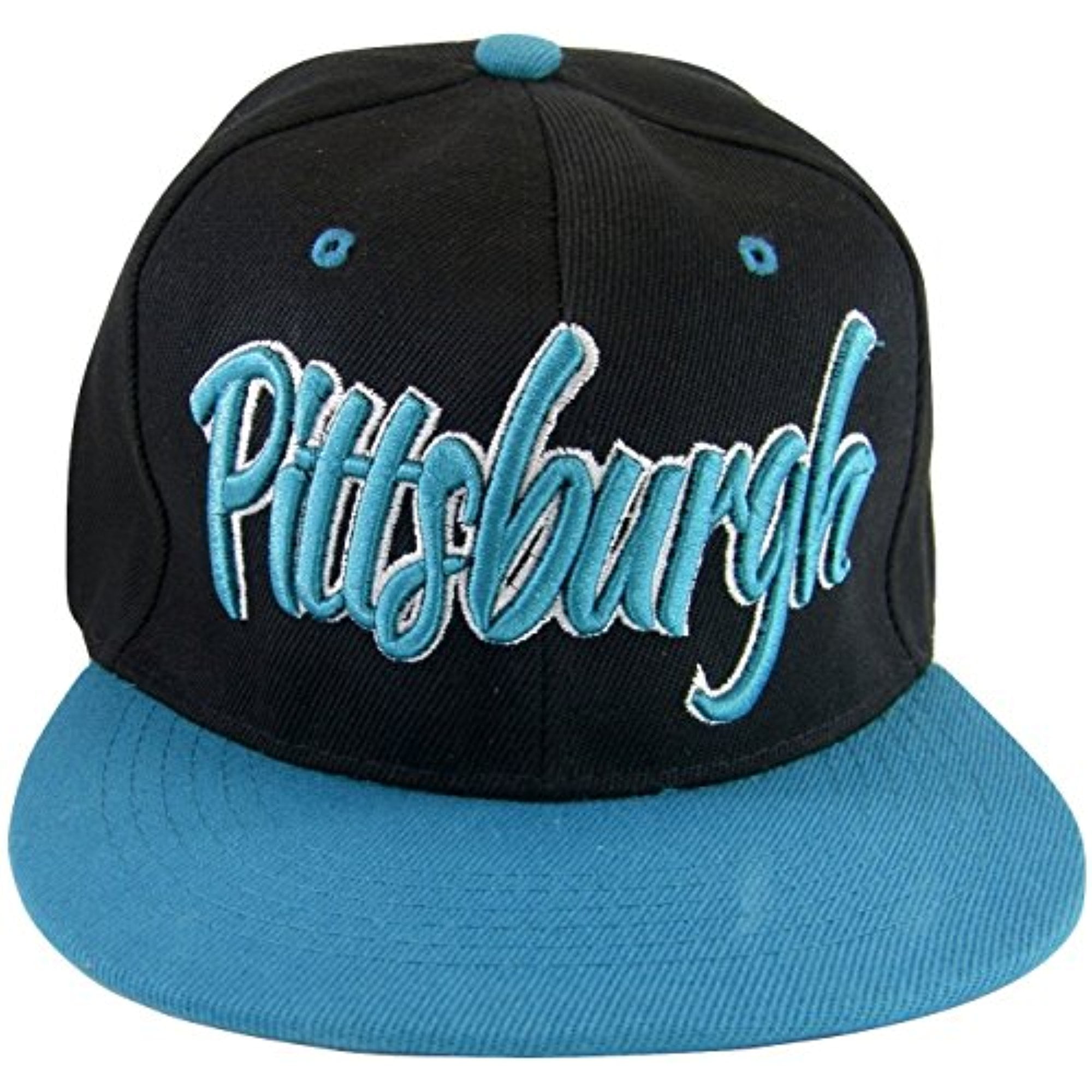 Pittsburgh Cursive Script Men's Adjustable Snapback Baseball Caps ...
