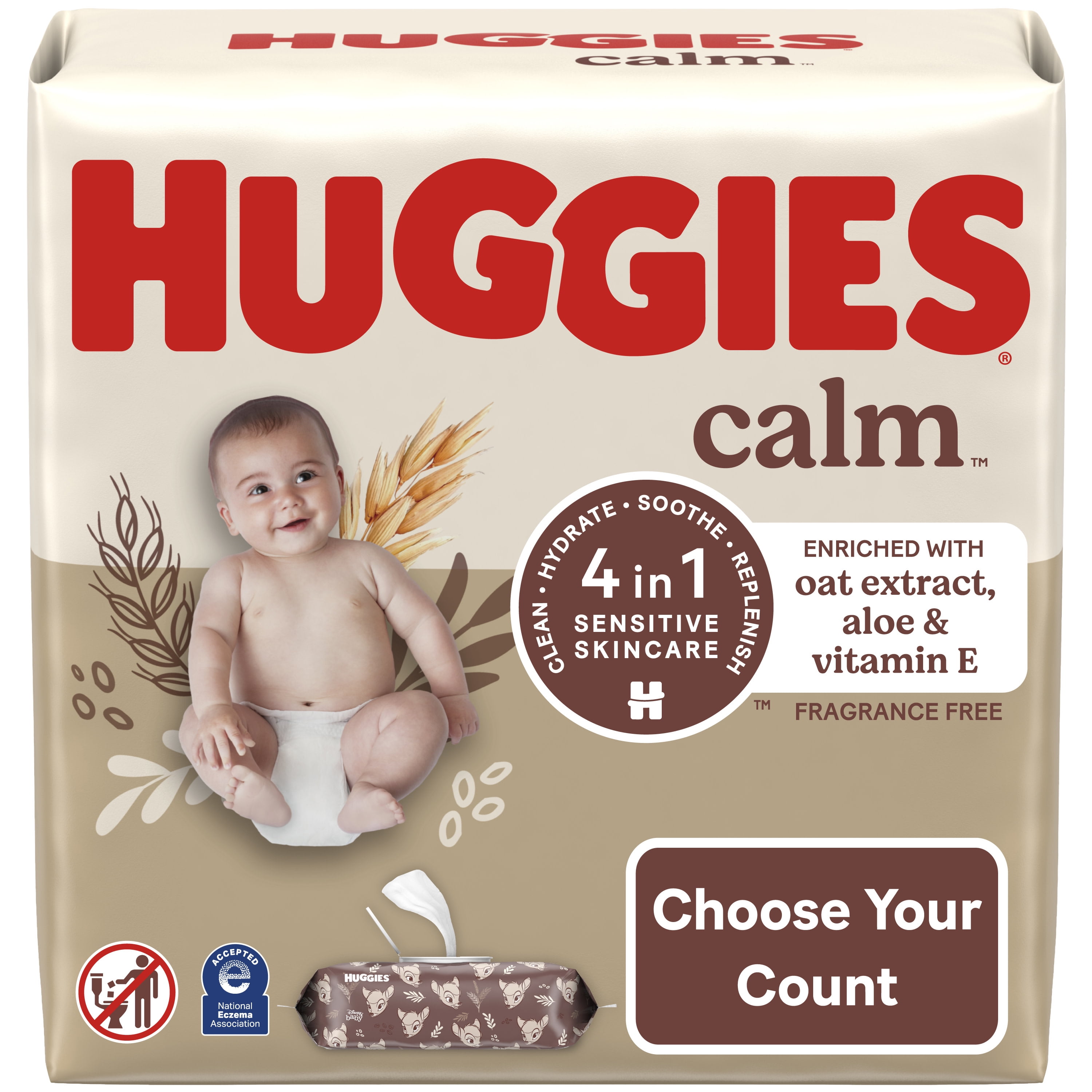 Huggies Calm Baby Wipes, Unscented, 2 Pack, 112 Total Ct (Select for More Options) - Walmart.com