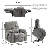 JUUXO Oversized Lift Chair Lay Flat Recliner, Large Power Lift Chair ...