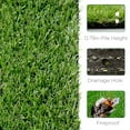 Goasis Lawn Artificial Grass Turf, 0.8 Inch Pile Height Artificial ...