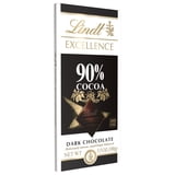 Lindt Excellence 90% Cocoa Dark Chocolate Candy Bar, 3.5 oz. Bar ...