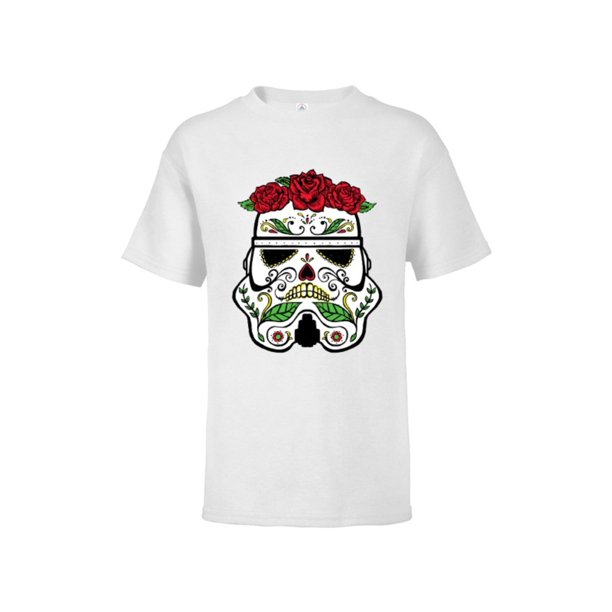 Star Wars Stormtrooper Roses Sugar Skull Short Sleeve T Shirt For