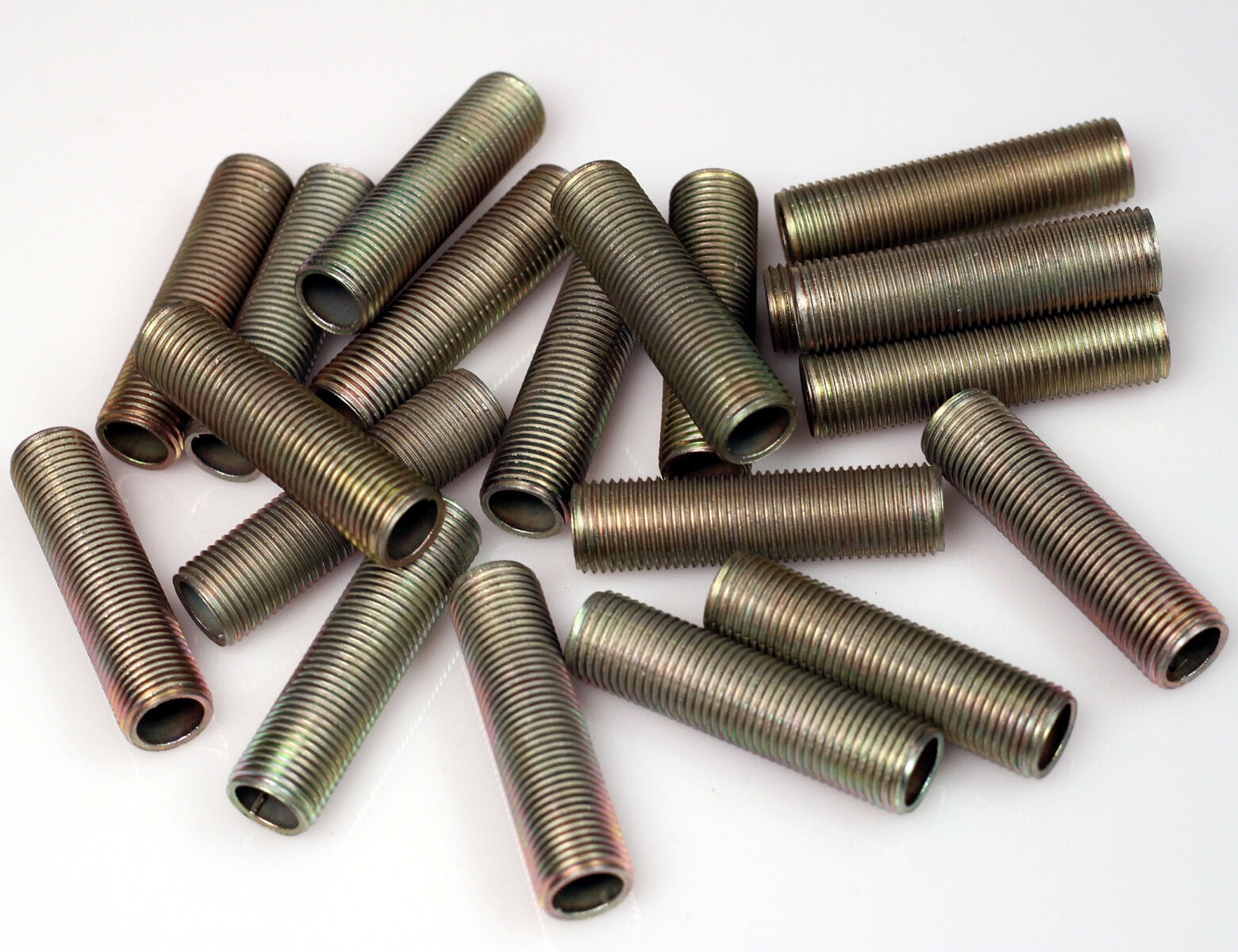 Steel All Thread Lamp Pipe Nipples, 1.5 Inch, 1/8IP Std Lamp Pipe, DIY ...