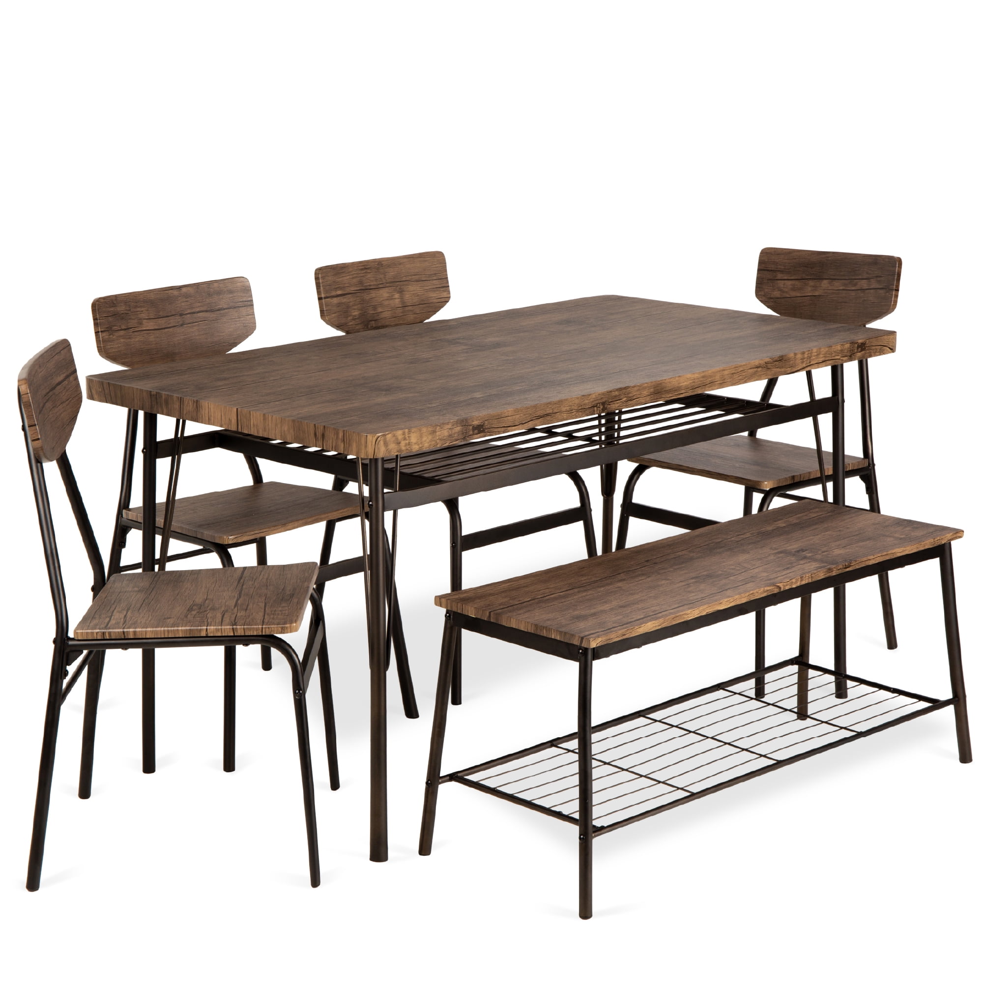 Best Choice Products 6-Piece 55in Modern Home Dining Set w/ Storage ...