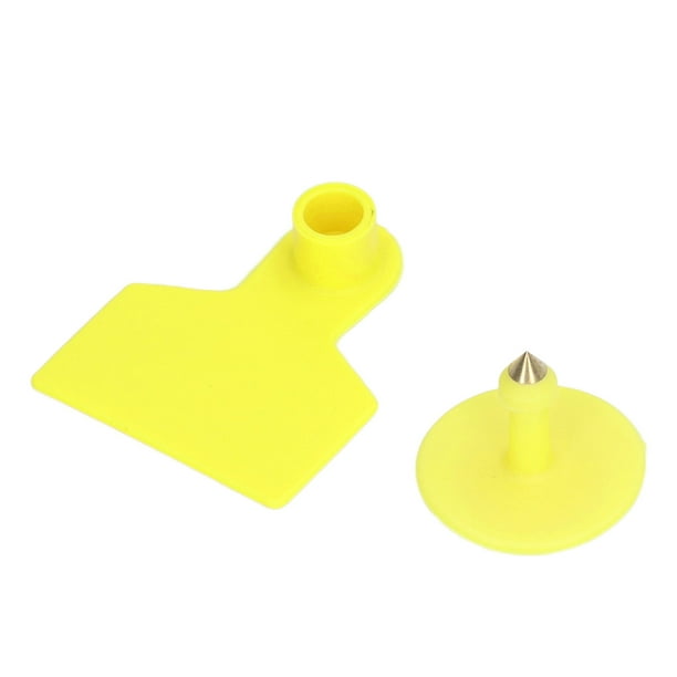 Livestock Ear Tags, Pure Yellow Strong Plastic 100 Sets Livestock ...