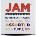 JAM Paper Butterfly Clips, Medium Assorted Paperclips, 1.5 x 1.1 , 15 ...