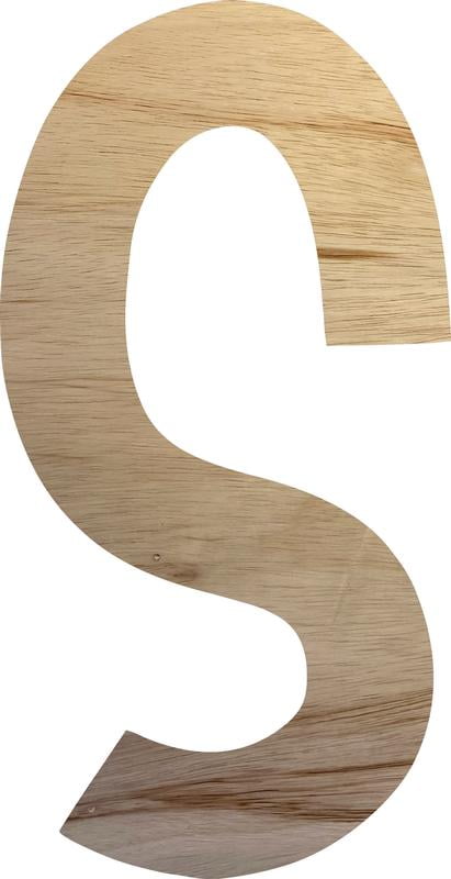 Blank 18'' Tall Wooden Alphabet Letter S, Paintable Girl Craft Wood ...