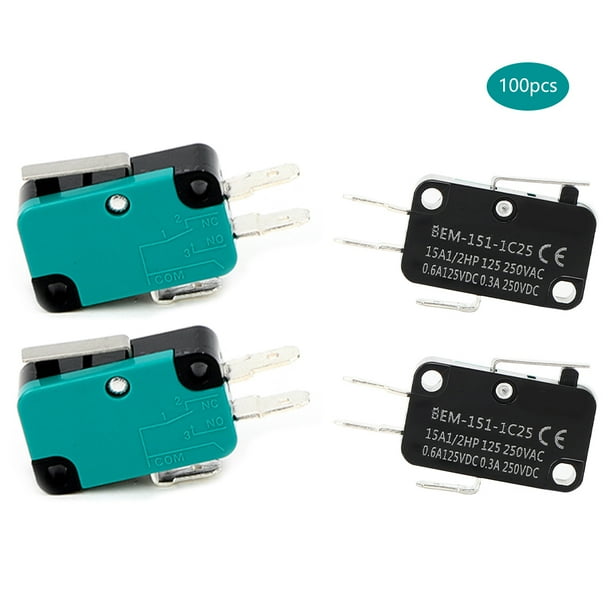 Un microinterruptor, 100 piezas BEM Micro Switch Interruptores de límite Rendimiento potente ...