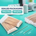 3000PCs 3 Inch Long Cotton Swabs with Bamboo Wooden Handles Cotton ...