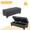 Ktaxon 51.2'' Tufted Storage Ottoman, Footstool Organizer, Shoe Bench ...