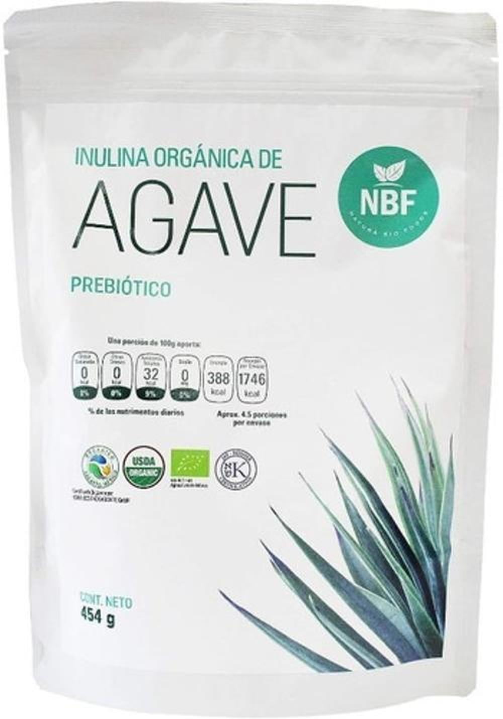 Inulina de Agave NBF Orgánico Polvo Prebiótico Fibra 454gr NBF Inulina ...