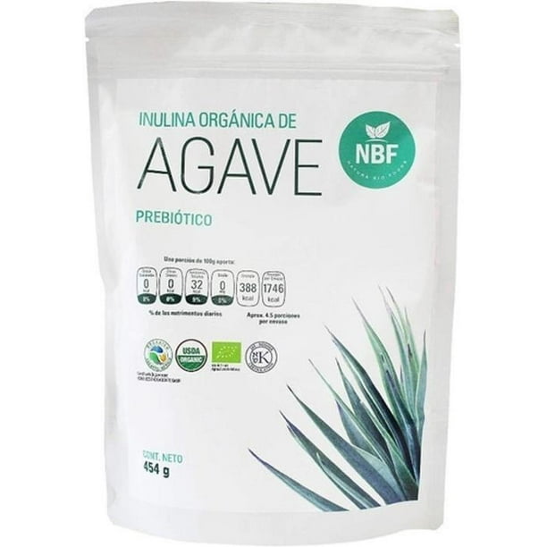 Inulina de Agave NBF Orgánico Polvo Prebiótico Fibra 454gr NBF Inulina ...