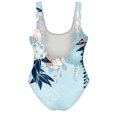 Ownsummer Blue Japanese Kimono Motif Crane Flowers Pattern Stylish One