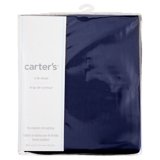 Carter's 100% Cotton Sateen Fitted Crib Sheet - Navy - Walmart.com