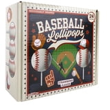 Sweetzo Baseball Lollipops 24 Count Box 10.16 Ounces Strawberry ...