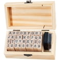 36 Pcs Small Wooden Rubber Stamps, Wooden Box Multipurpose Number ...