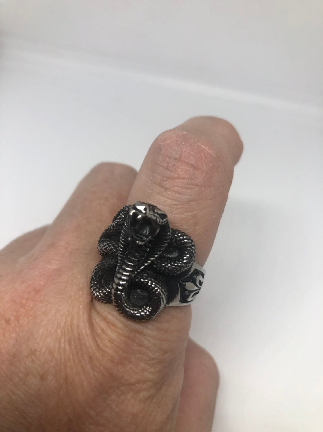 Vintage Gothic Stainless Steel Snake Serpant Mens Ring - Walmart.com