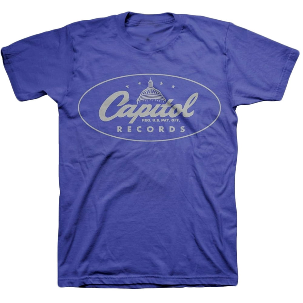 Capitol Records - Capitol Records Classic Oval Logo Adult T-Shirt ...
