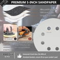 50PCS 5 Inch Hook and Loop Sanding Discs 3000 Grit, 8 Hole Wet Dry ...