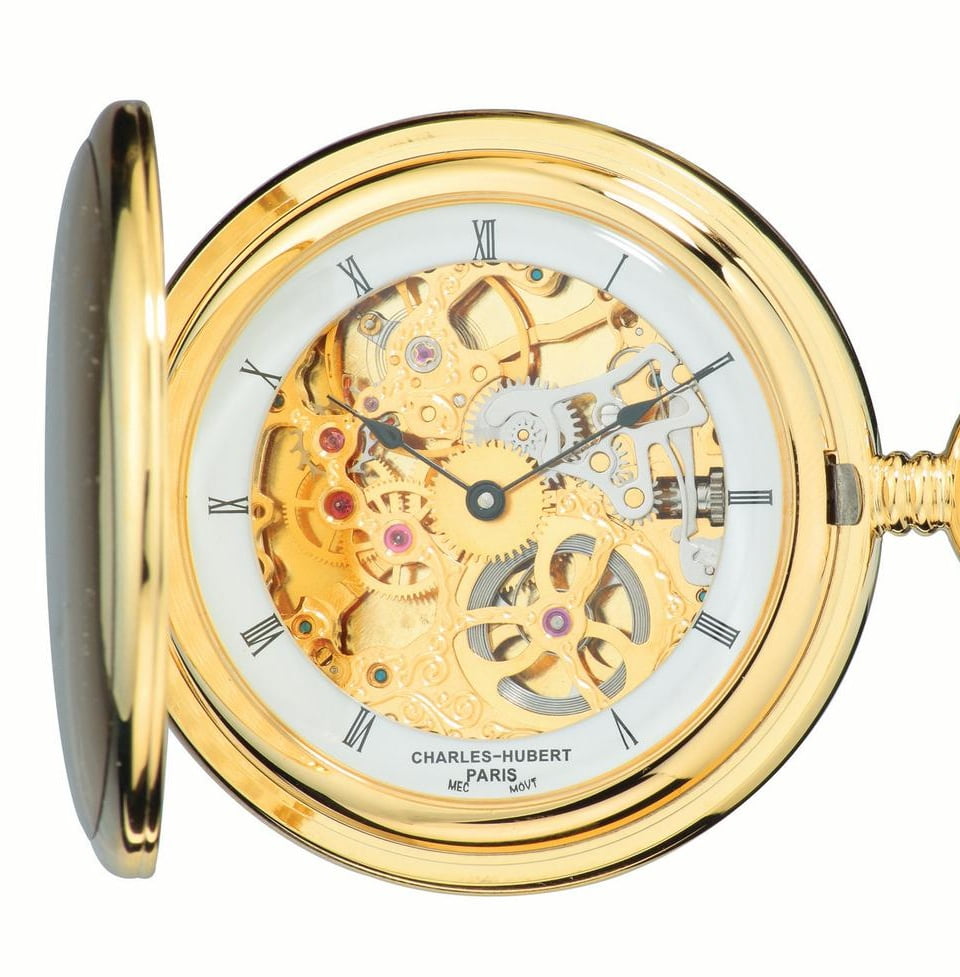 Charles-Hubert Paris Men's 3906-G Classic Collection Pocket Watch ...