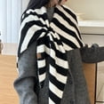 Elegant Wool Mix Womens Winter Scarf Shawl Angular Design Comfortable ...