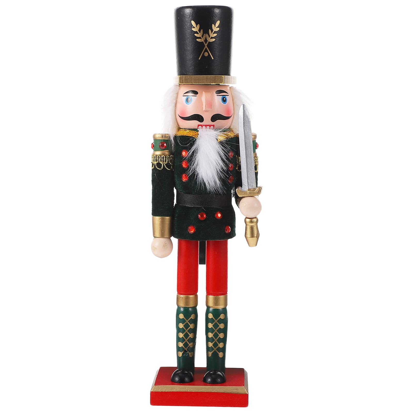 Wooden Nutcracker Soldier Doll, Durable Walnut Figurine, Colorful ...