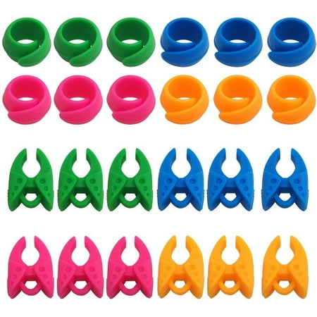 24Pcs Silicone Bobbin Clip Spool Line Clamp Holder Brackets Thread ...