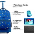 J World Boys and Girls Sunrise 18" Rolling Backpack for School and ...