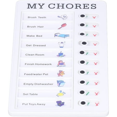 Chore Chart Memo Boards, PVC Checklist Board Portable Detachable Message Board Feel Kids Chore ...