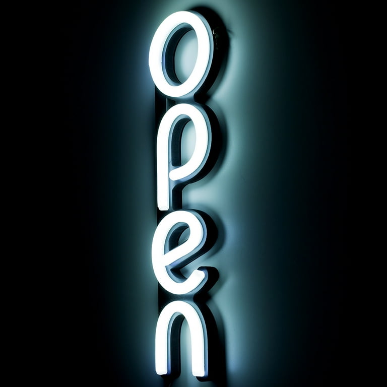 Vertical Neon Open Signs