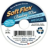 Soft Flex Wire 49-Strand .019"X10'-Silver - Walmart.com