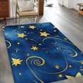 Blue Starry Sky Washable Rug 3x5 Area Rug for Living Room Bedroom Non ...