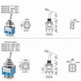 10Pcs Light Blue Miniature Toggle Switch 102/103/202/203 3 Pin 6 Pin ...