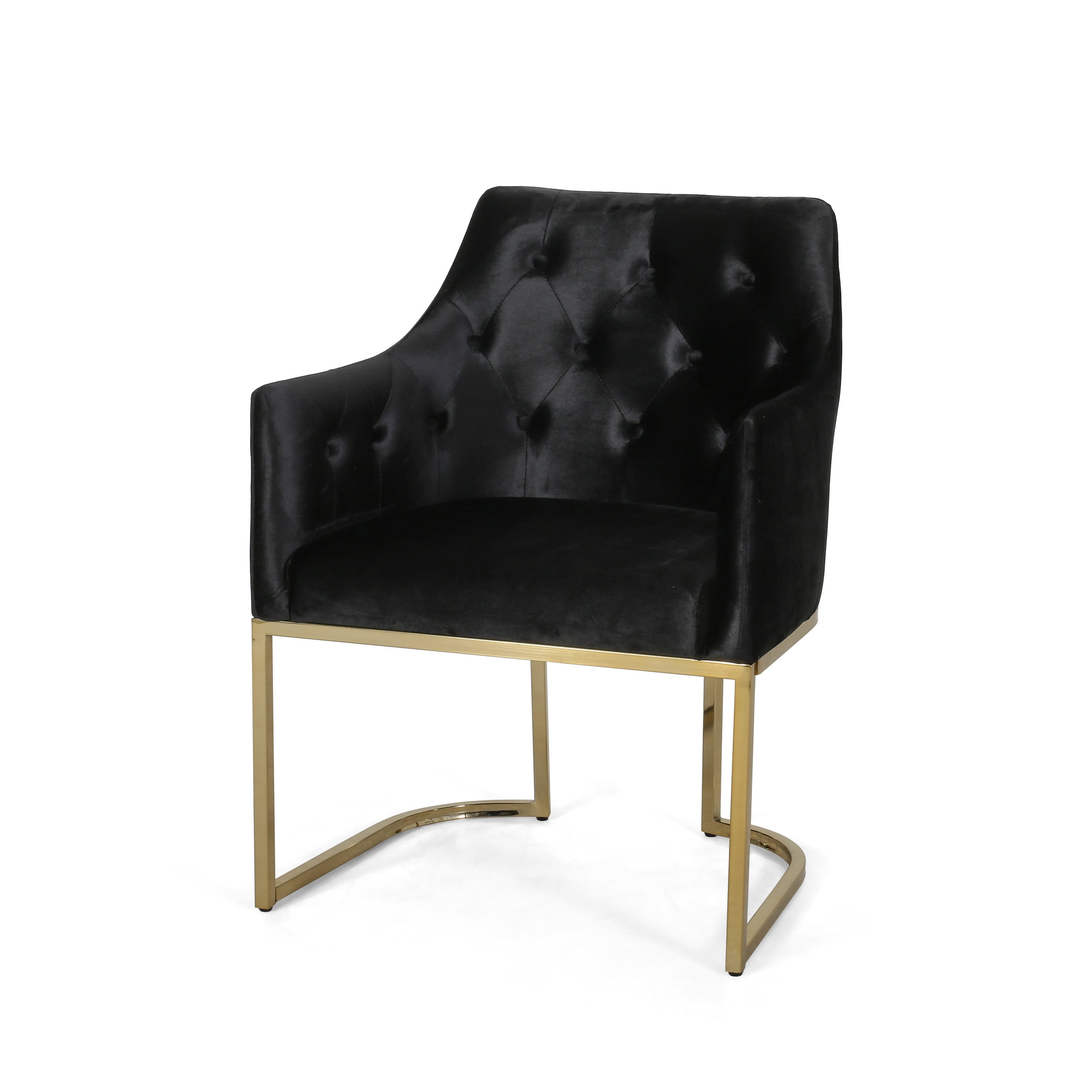GDF Studio Club Chair, Black and Gold - Walmart.com