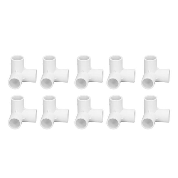PVC Elbow Fittings,10PCS 3 Way Pipe Way Corner Fittings PVC Pipe ...
