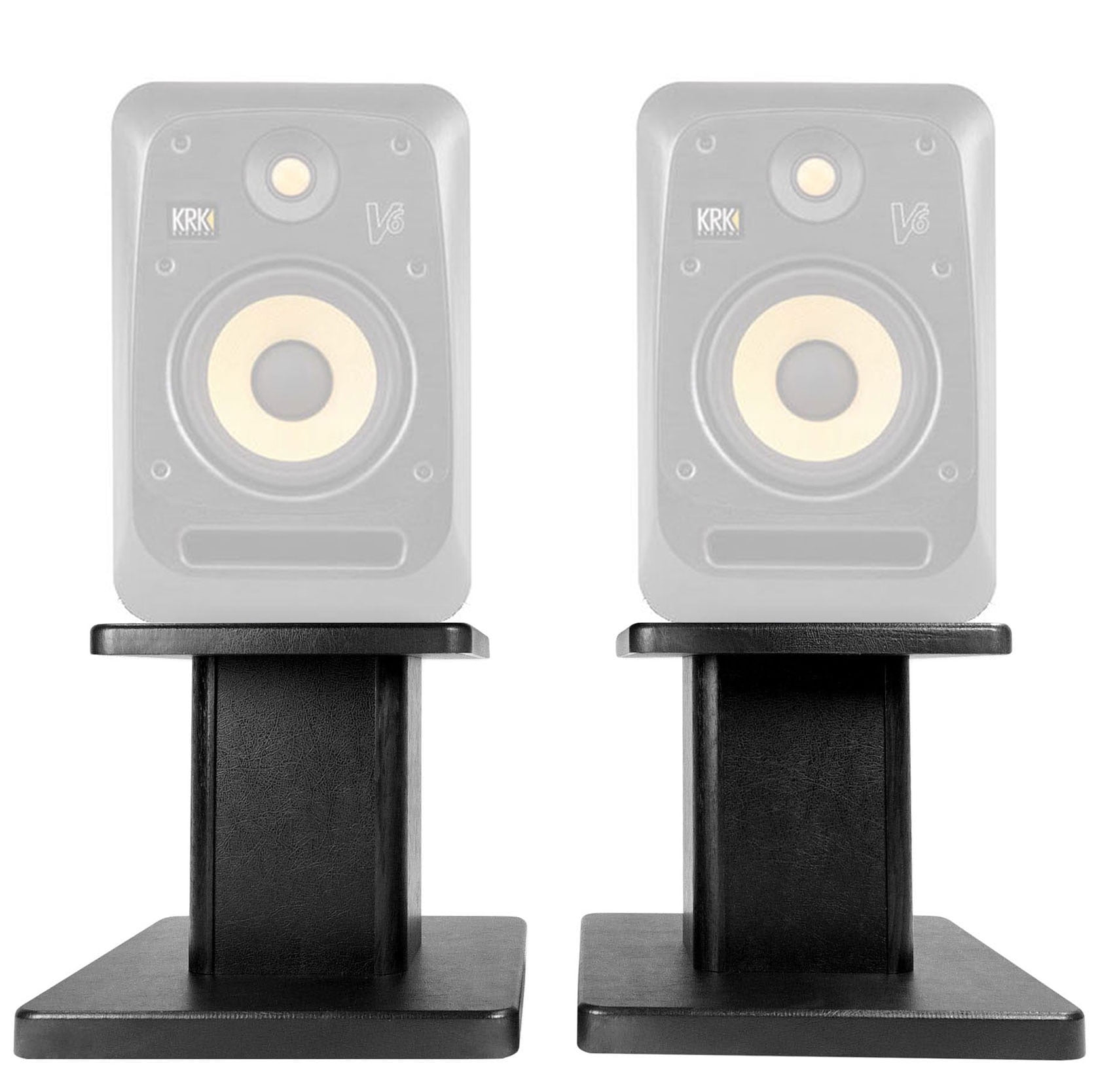 Rockville 8” Black Studio Monitor Speaker Stands For KRK V4 S4 Monitors ...