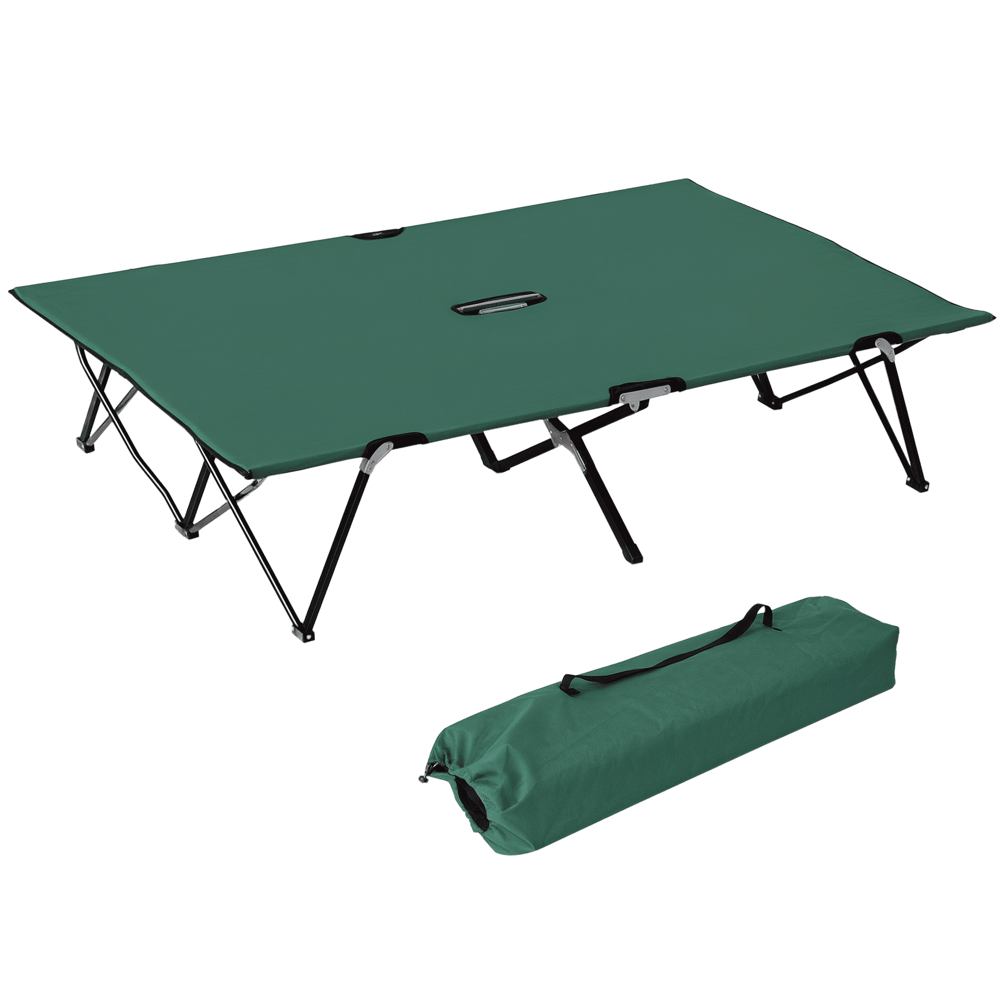 Click here for Outsunny 76 Two Person Folding Camping Cot With Ca... prices