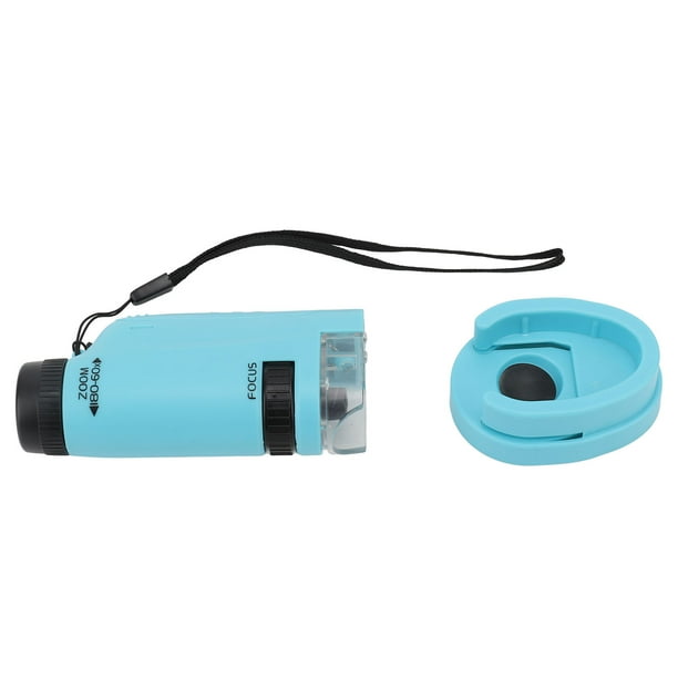 Kids Handheld Microscope, 60x To 180x Power LED Lighted Pocket ...