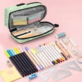Backpack Pencil Case, 3 Compartment Large Capacity Oxford Fabric Pencil ...