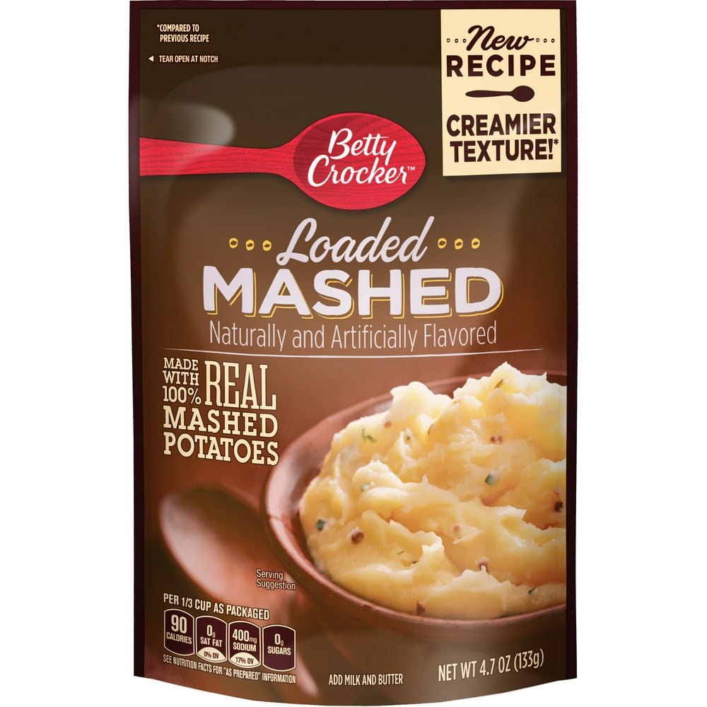 Betty Crocker Loaded Mashed Potatoes, 4.7 oz Box - Walmart.com ...