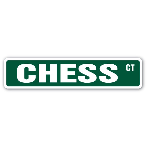 CHESS Aluminum Street Sign game player checkers lover board | Indoor ...