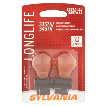 SYLVANIA 2-Pack 3157 P27/7W Long Life Miniature Automotive Light Bulbs, Durable and Low ...