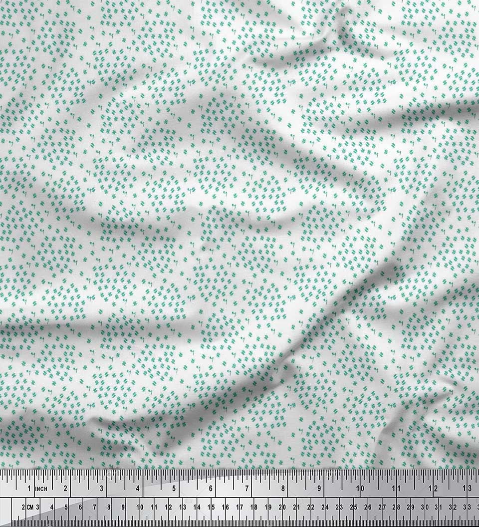 Soimoi Polyester Crepe Fabric Musical Notes Shirting Print Fabric by ...