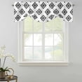 Classic Black Pattern Tie Up Valance Curtains Abstract Tribal Aztec ...