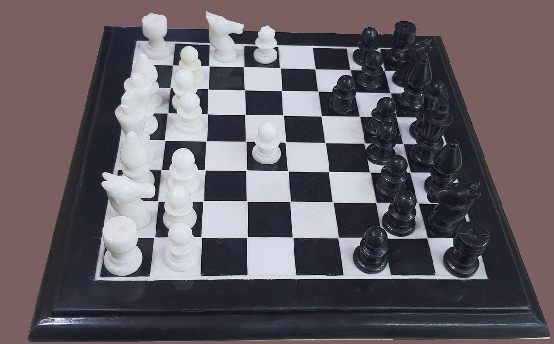 Black Marble Chess Set table Best Gift For Loves One - Walmart.com