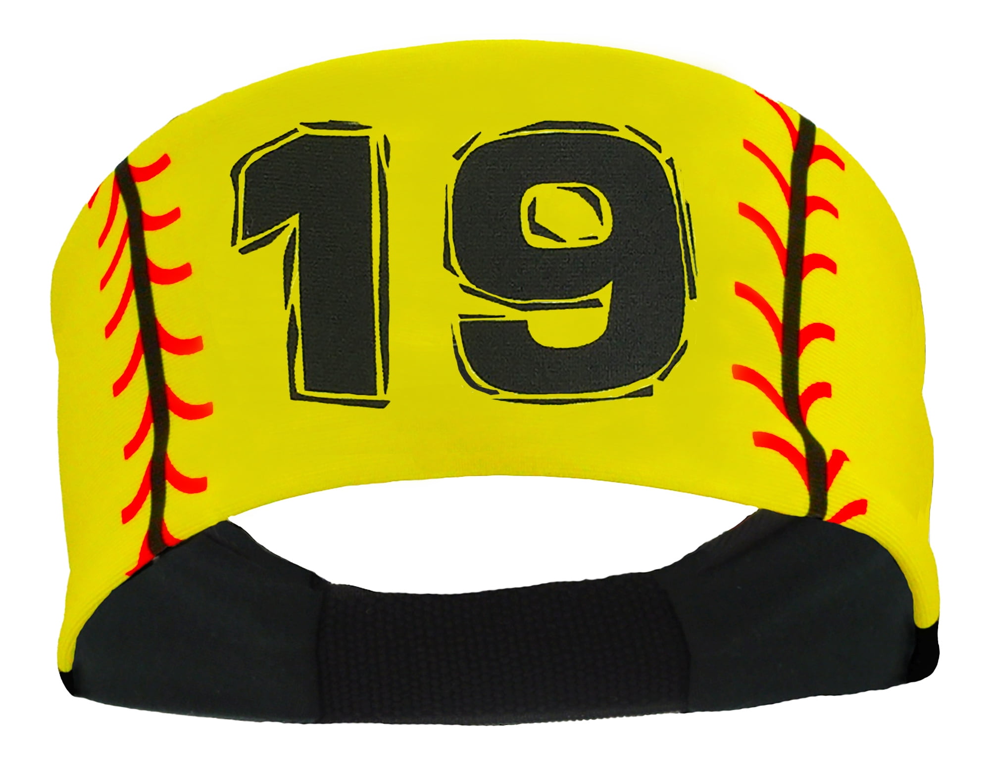 Player ID Softball Stitch Headband (Yellow, #19) - Walmart.com