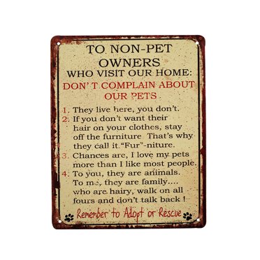 Funny Cat's 10 Rules Novelty Tin Sign Metal Home Wall Art Pet Lover ...