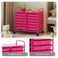 12-Drawer Rolling Cart - Mobile Storage Organizer on Wheels for School ...