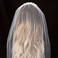 1pc, elegant and romantic women's polyester wedding bridal veil with ...
